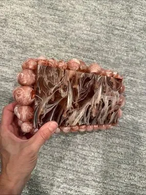 cult gaia | Bags | Cult Gaia Pink Swirl Resin Bubble Clutch | Poshmark